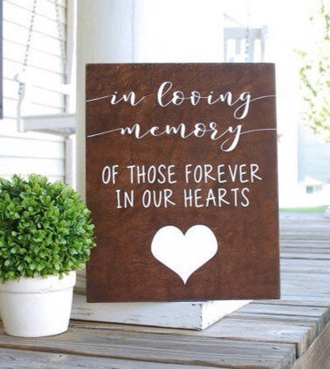 In Loving Memory Wood Sign I Wedding Sign I Weddings I Memorial Sign I ...