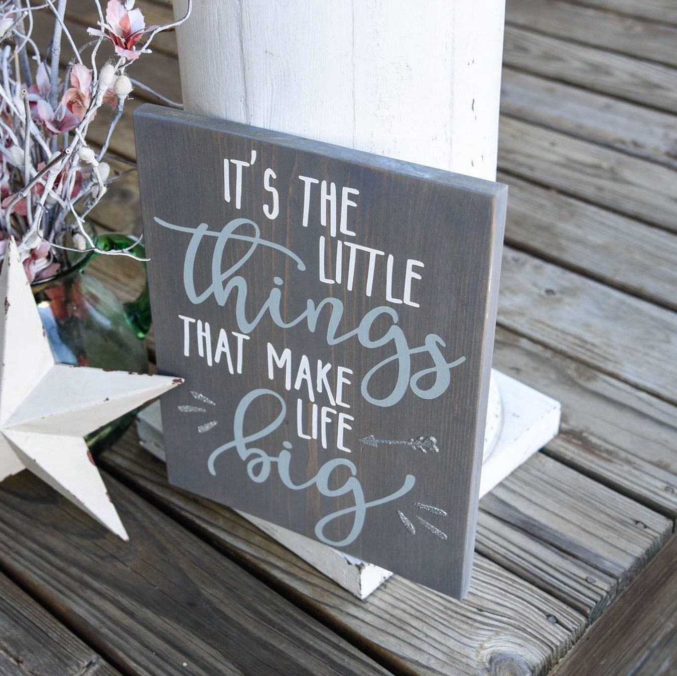 It's the Little Things That Make Life Big Wood Sign I Its - Etsy