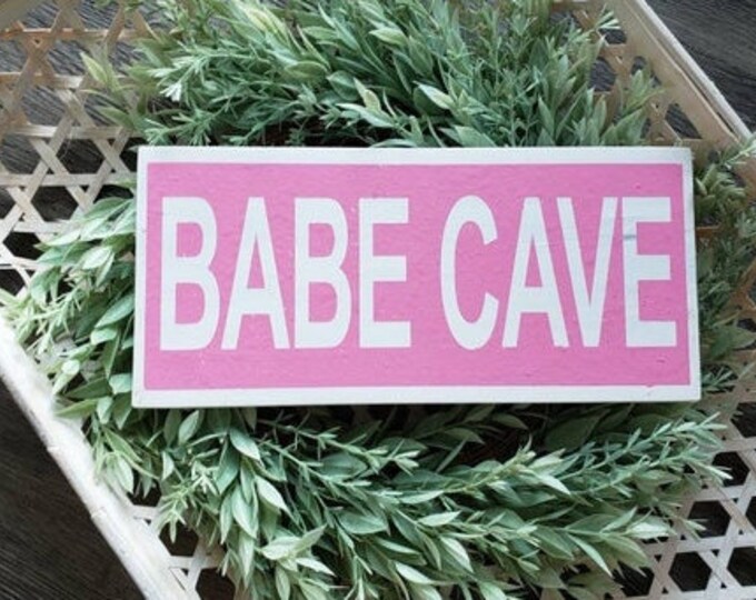 The Babe Cave Wall Hang Home Decor Custom Women's Office Decor Wall Art Custom Wall Hang - Etsy