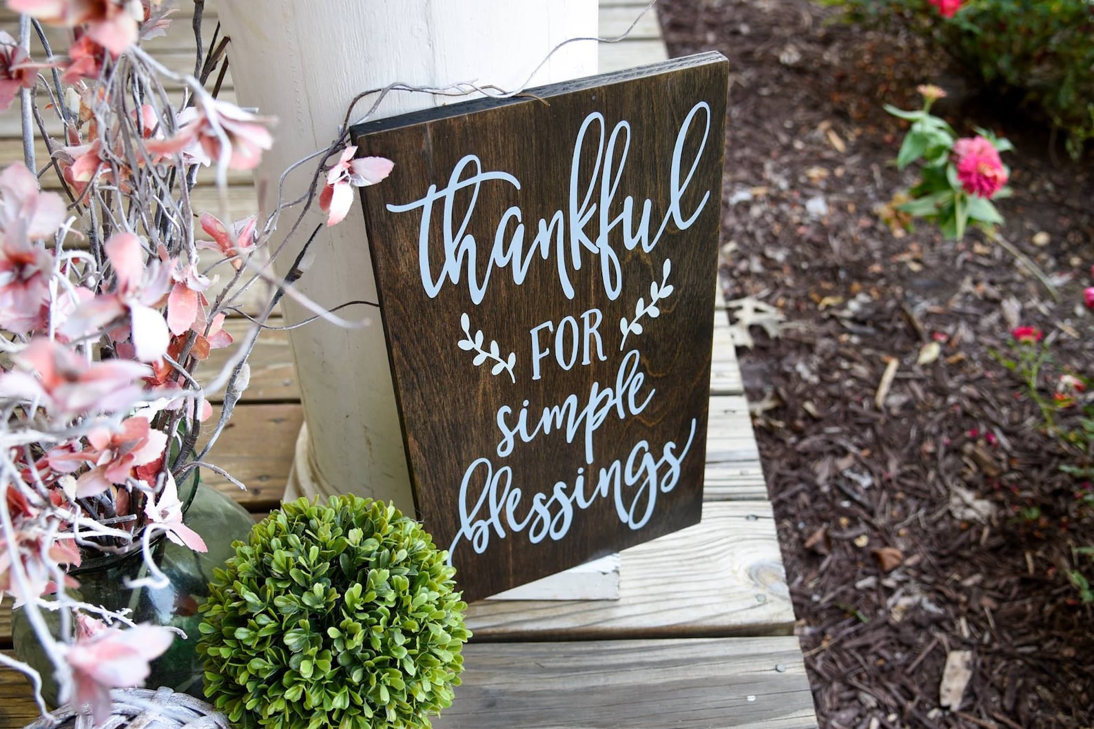 Thankful for Simple Blessings Wood Sign I Thankful I Blessings - Etsy