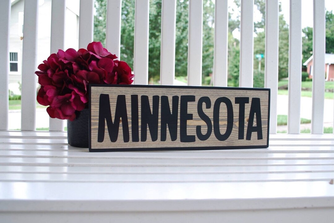Minnesota Wood Sign I Minnesota Sign I Minnesota I Minnesota Decor I ...