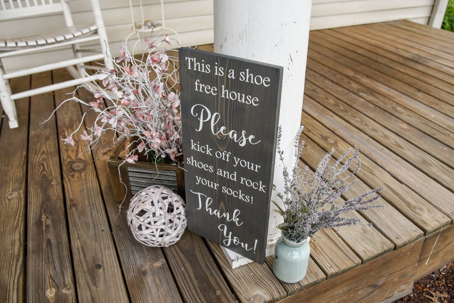 Rock your socks wood sign I No shoes sign I No shoes I | Etsy