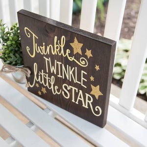 Twinkle Twinkle Little Star Wood Sign I Nursery Decor I Nursery Sign I ...