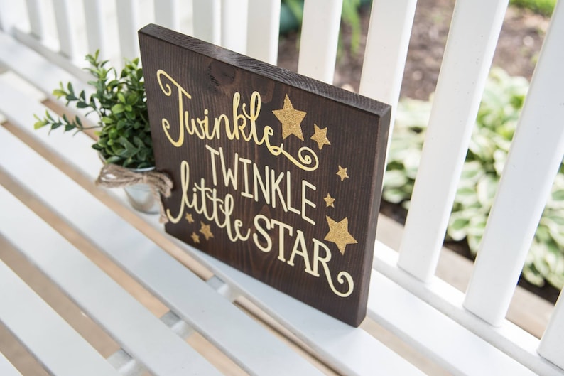 Twinkle Twinkle Little Star Wood Sign I Nursery Decor I Nursery Sign I ...