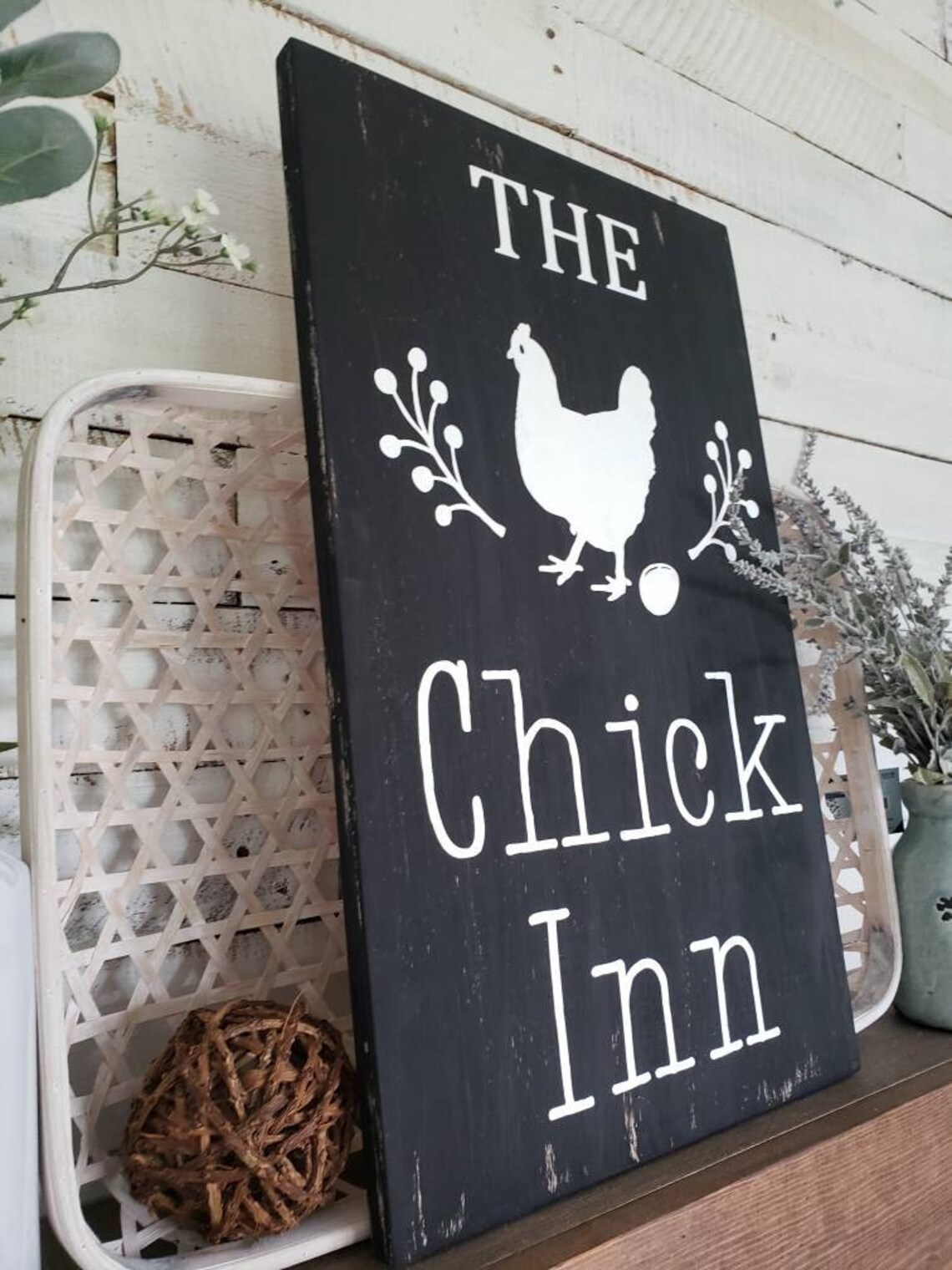 The Chick in Wood Sign I Chick Inn I Chicken Coop Sign I Chicken Coop I ...