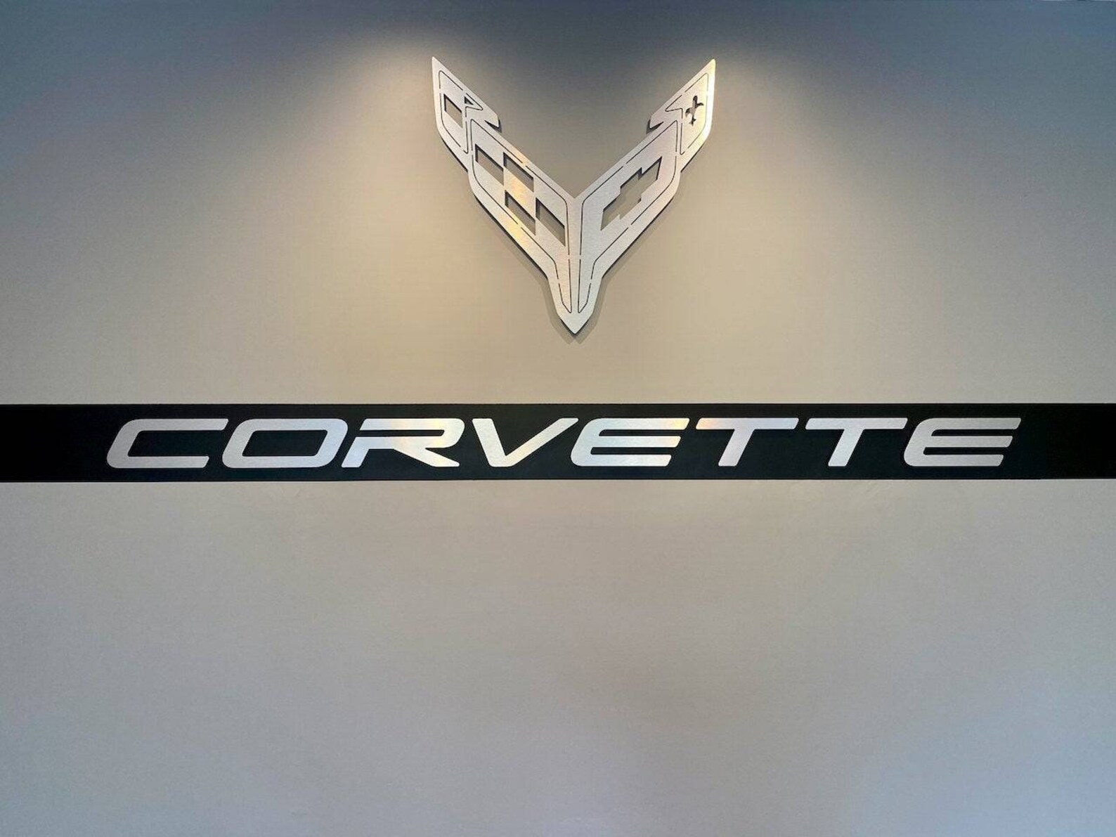 CORVETTE C8 Emblem and Text combo Garage Sign 8 Feet Wide | Etsy