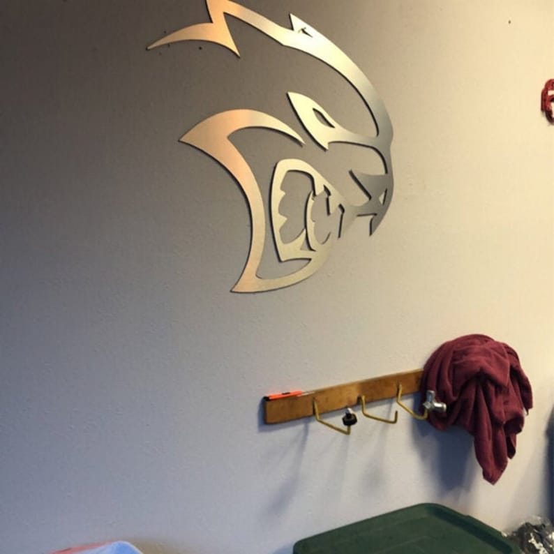 HELLCAT Logo 30x30 Huge Brushed Silver Garage Sign - Etsy