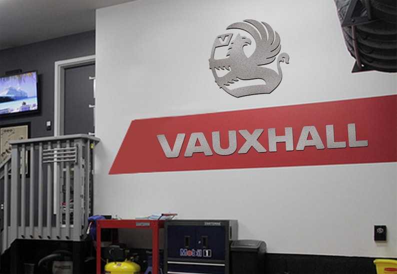 VAUXHALL Garage Sign 5 Feet & 2' Griffin Logo Brushed | Etsy
