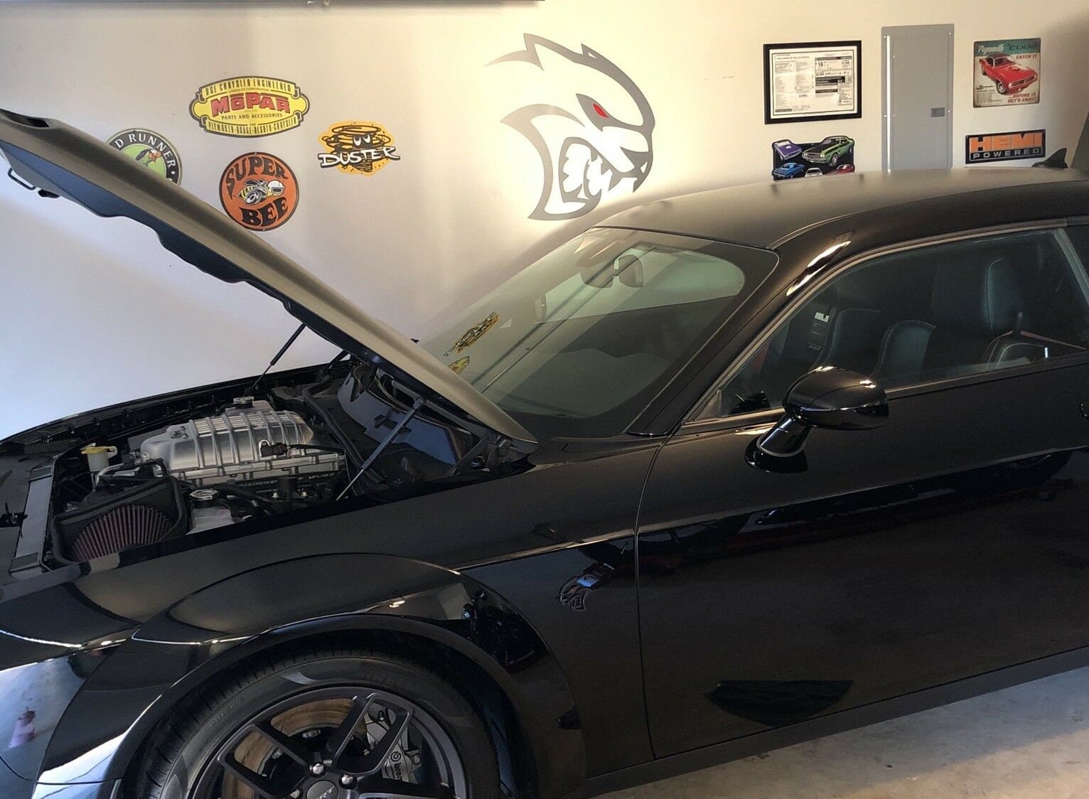 HELLCAT Logo 30"x30" Huge Brushed Silver Garage Sign - Etsy