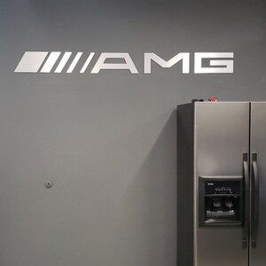AMG Garage Sign 6 Feet Long Brushed Silver - Etsy