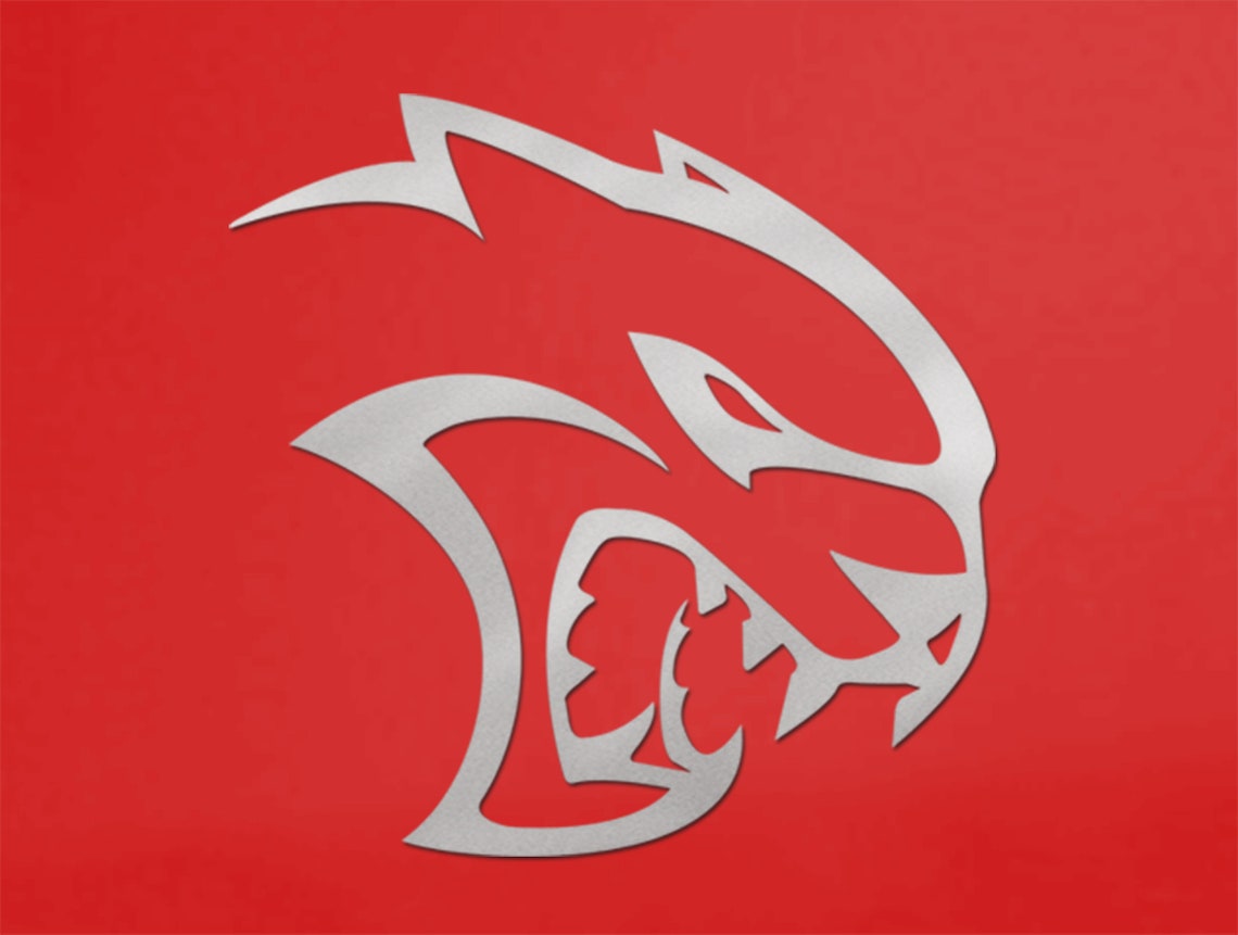 HELLCAT Logo 30x30 Huge Brushed Silver Garage Sign - Etsy