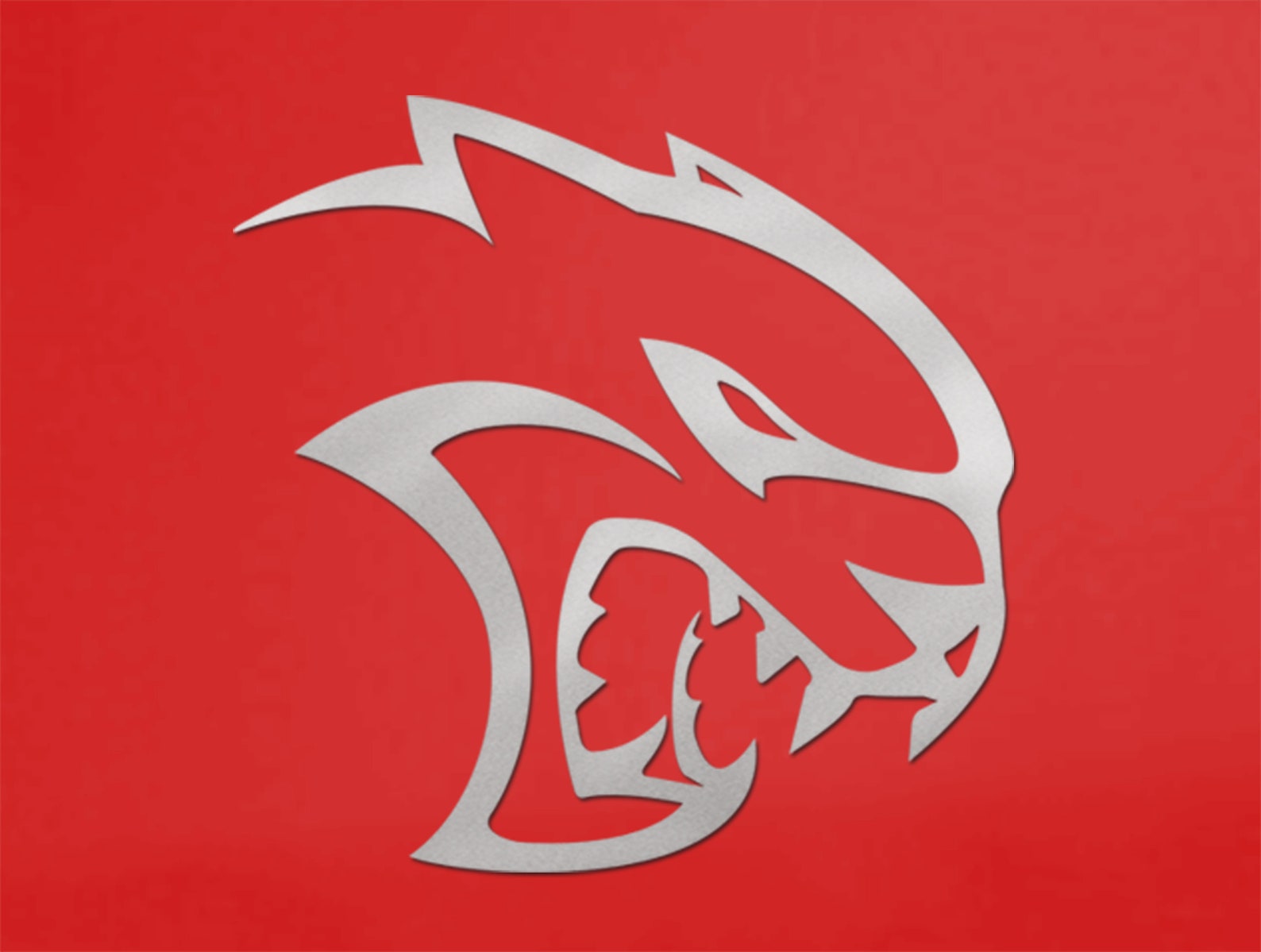 HELLCAT Logo 30x30 Huge Brushed Silver Garage Sign - Etsy