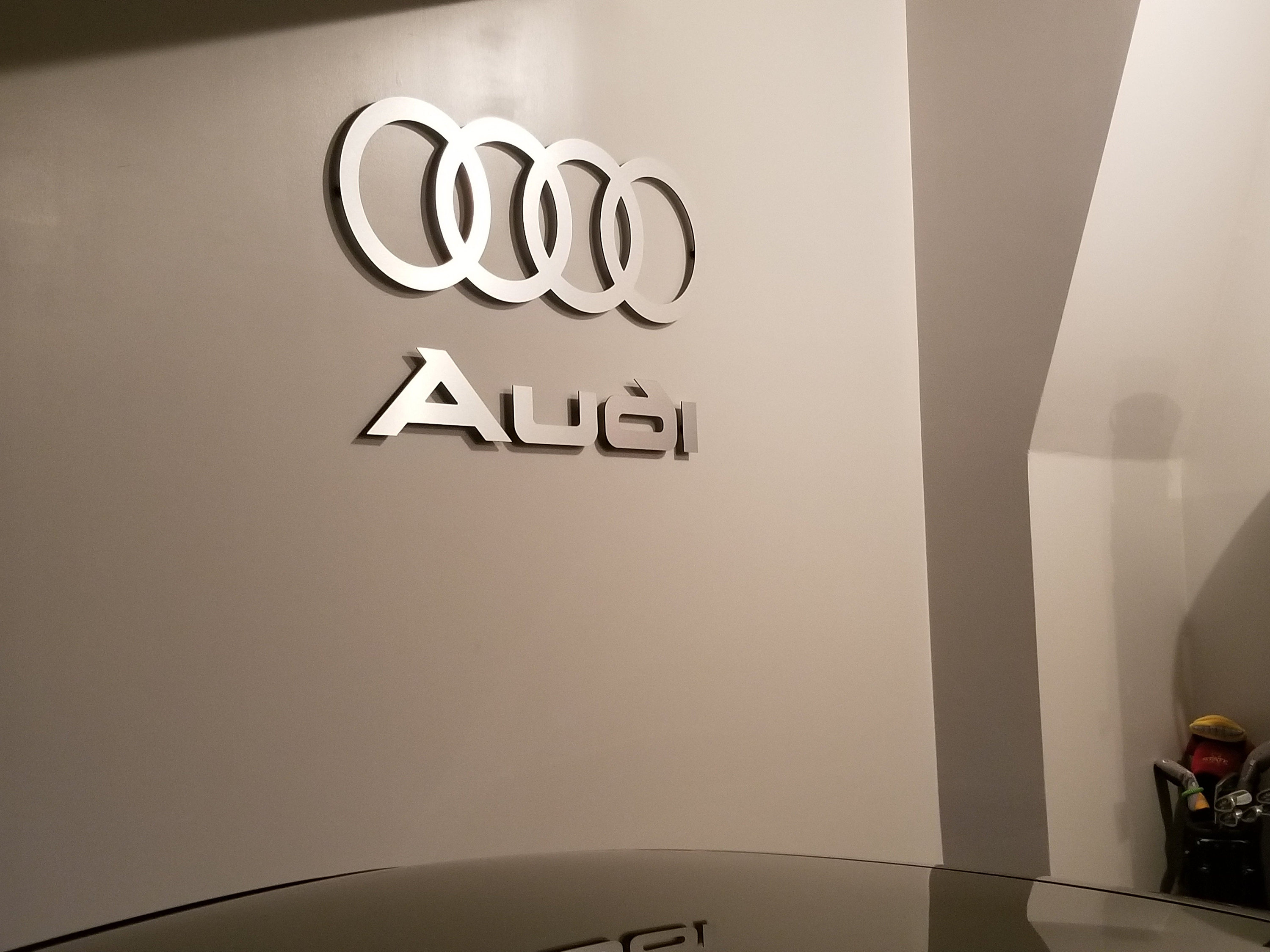 Audi & 4 Rings Logo Combo Garage Sign Brushed Silver | Etsy