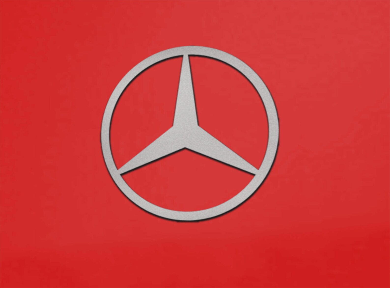 Mercedes Benz Star Logo 2 Foot X2 Foot Brushed Silver | Etsy