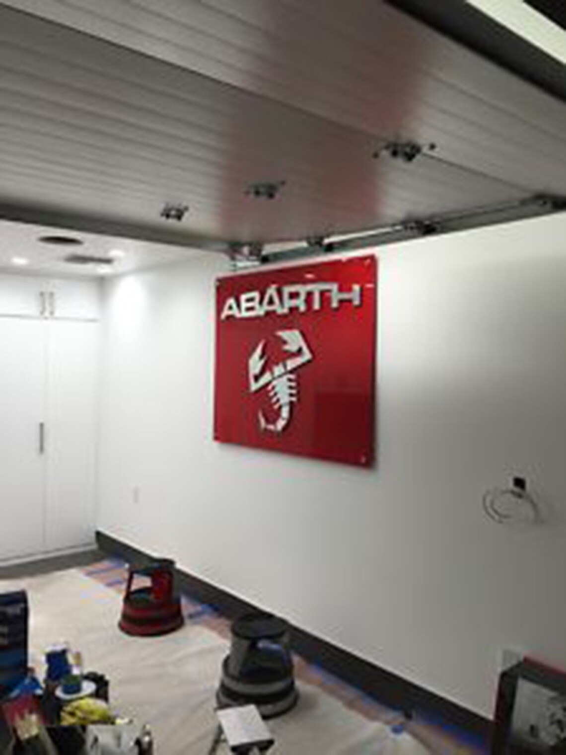 ABARTH Letters and Logo Combo Garage Sign 4 Feet Long Brushed Silver - Etsy