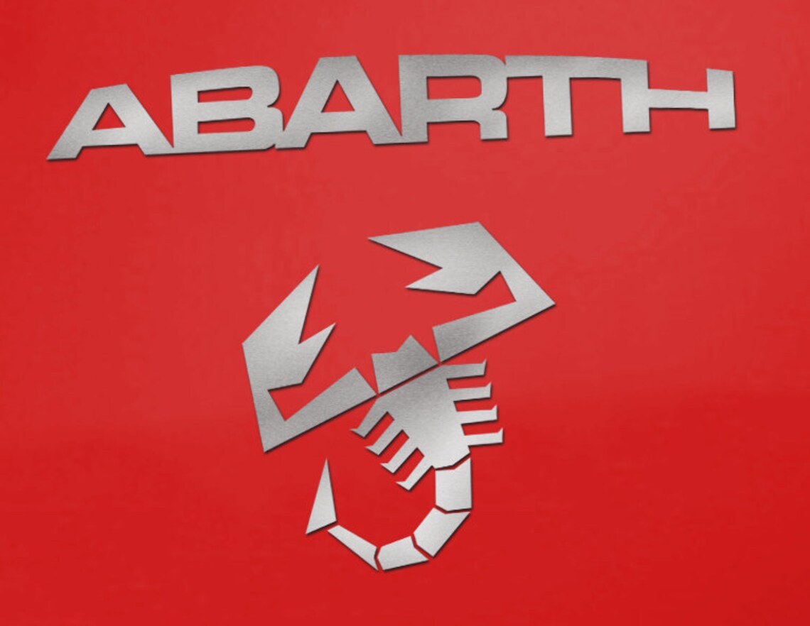 ABARTH Letters and Logo Combo Garage Sign 4 Feet Long Brushed Silver - Etsy