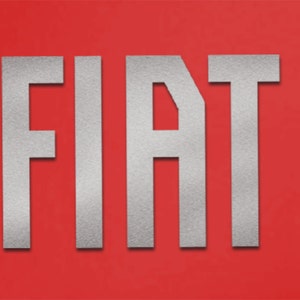 Fiat Garage Sign Brushed Silver - Etsy