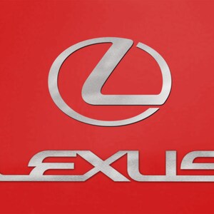 Lexus Letters and Logo Combo Sign 5 Feet Wide Brushed Silver - Etsy