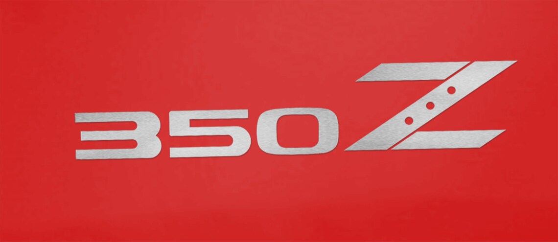 350 Z Logo Garage Sign 5 1/2 Feet Long Brushed Silver - Etsy