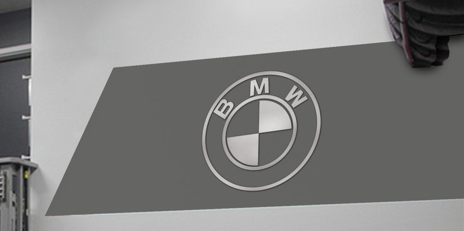 BMW 3' Roundel Logo Garage Sign 3 Foot Circle Brushed Silver - Etsy