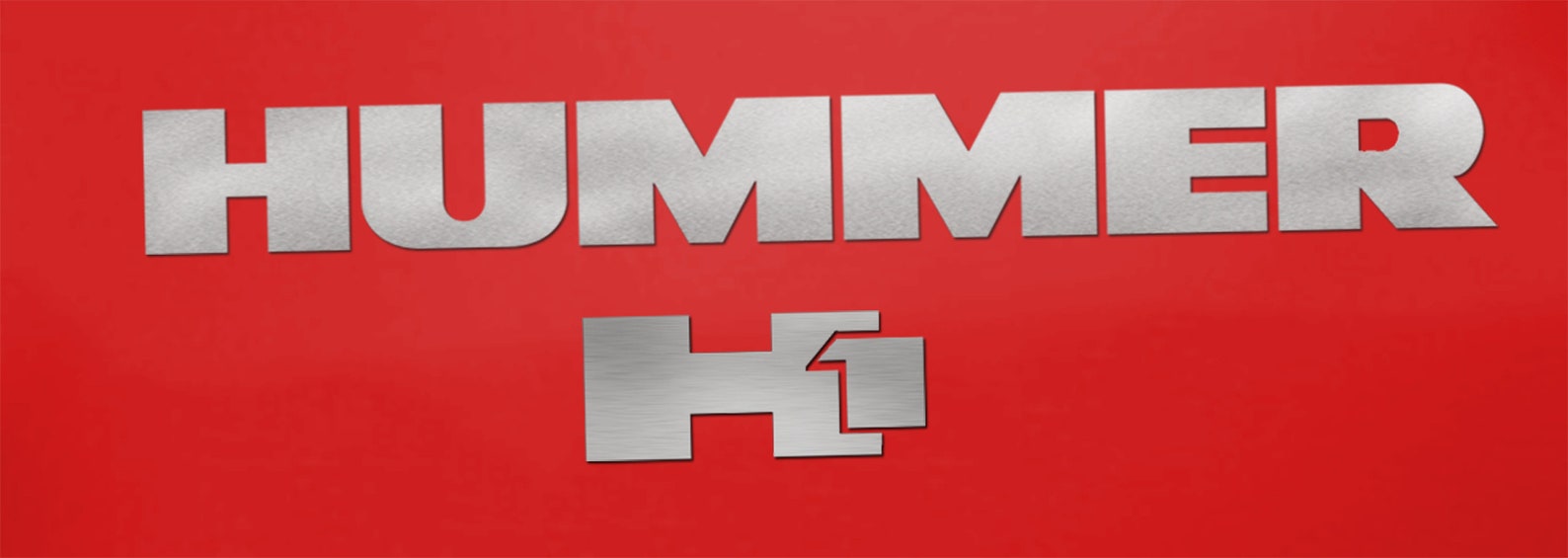 Hummer H1 Combo Garage Sign 6 Feet Long Brushed Silver | Etsy