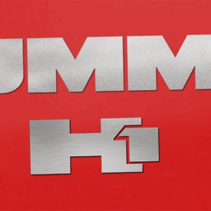 Hummer H1 Combo Garage Sign 6 Feet Long Brushed Silver - Etsy