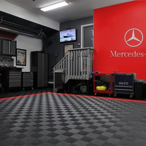 Mercedes Benz Star & AMG Combo Garage Sign 6 Feet Long Brushed Silver ...