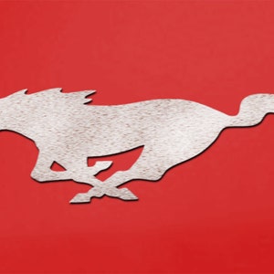 Mustang Pony Garage Sign 5 Feet Wide Brushed Silver - Etsy