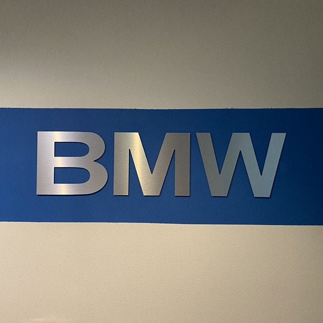 BMW Garage Sign 4 1/2 Feet Long Brushed Silver - Etsy
