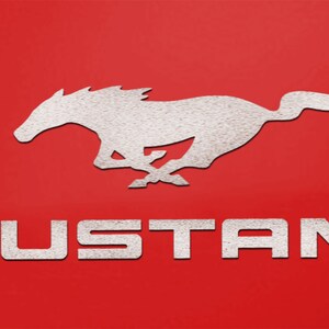 Mustang Pony and Letters Combo Garage Sign 9 Feet Long Brushed - Etsy