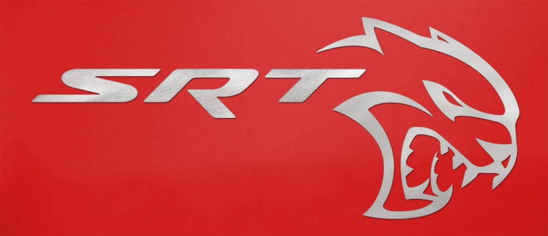 HELLCAT SRT Logo Combo Huge Brushed Silver Garage Sign - Etsy Australia