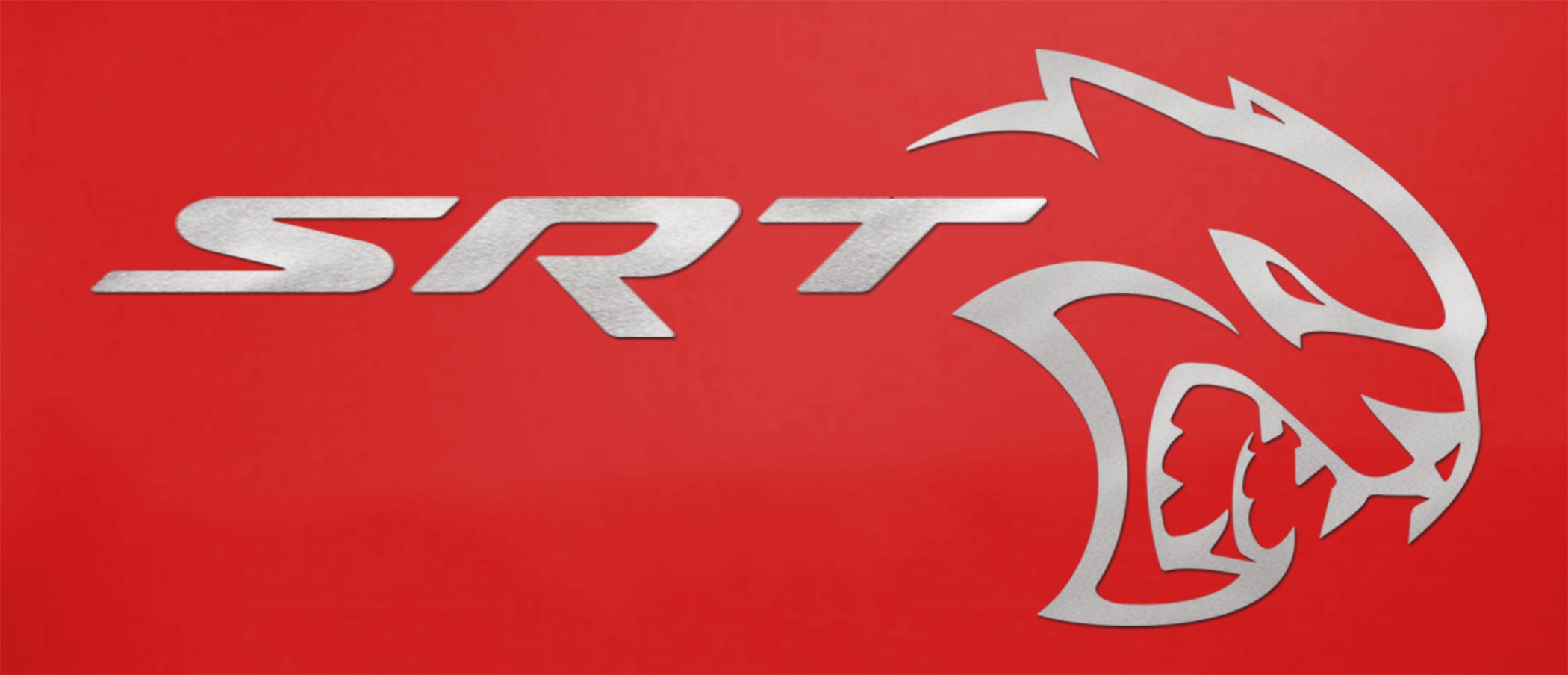 HELLCAT SRT Logo Combo Huge Brushed Silver Garage Sign - Etsy