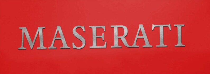 MASERATI Garage Sign 5 Feet Long Brushed Silver | Etsy