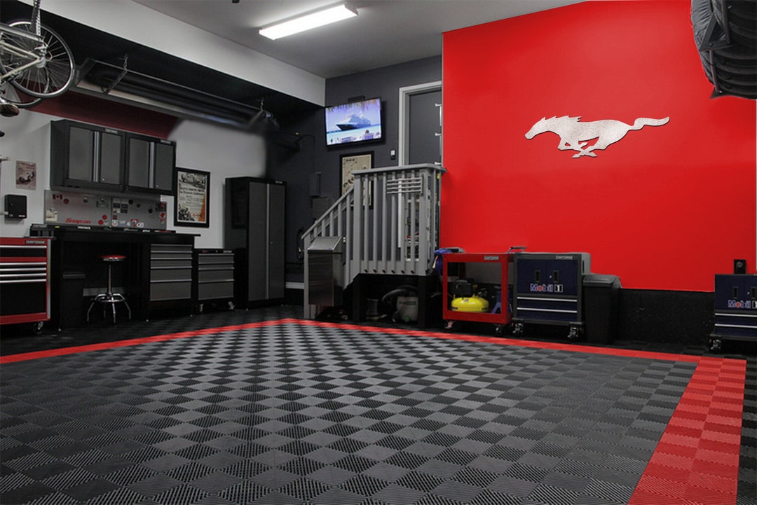 Mustang Pony Garage Sign 5 Feet Wide Brushed Silver - Etsy