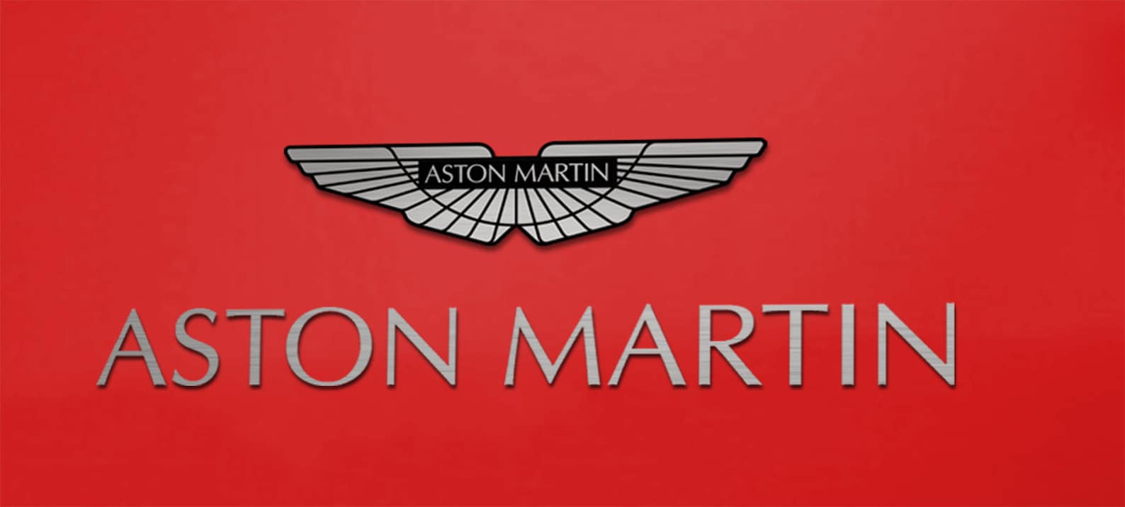Aston Martin Letters & Logo Combo Brushed Silver Sign - Etsy