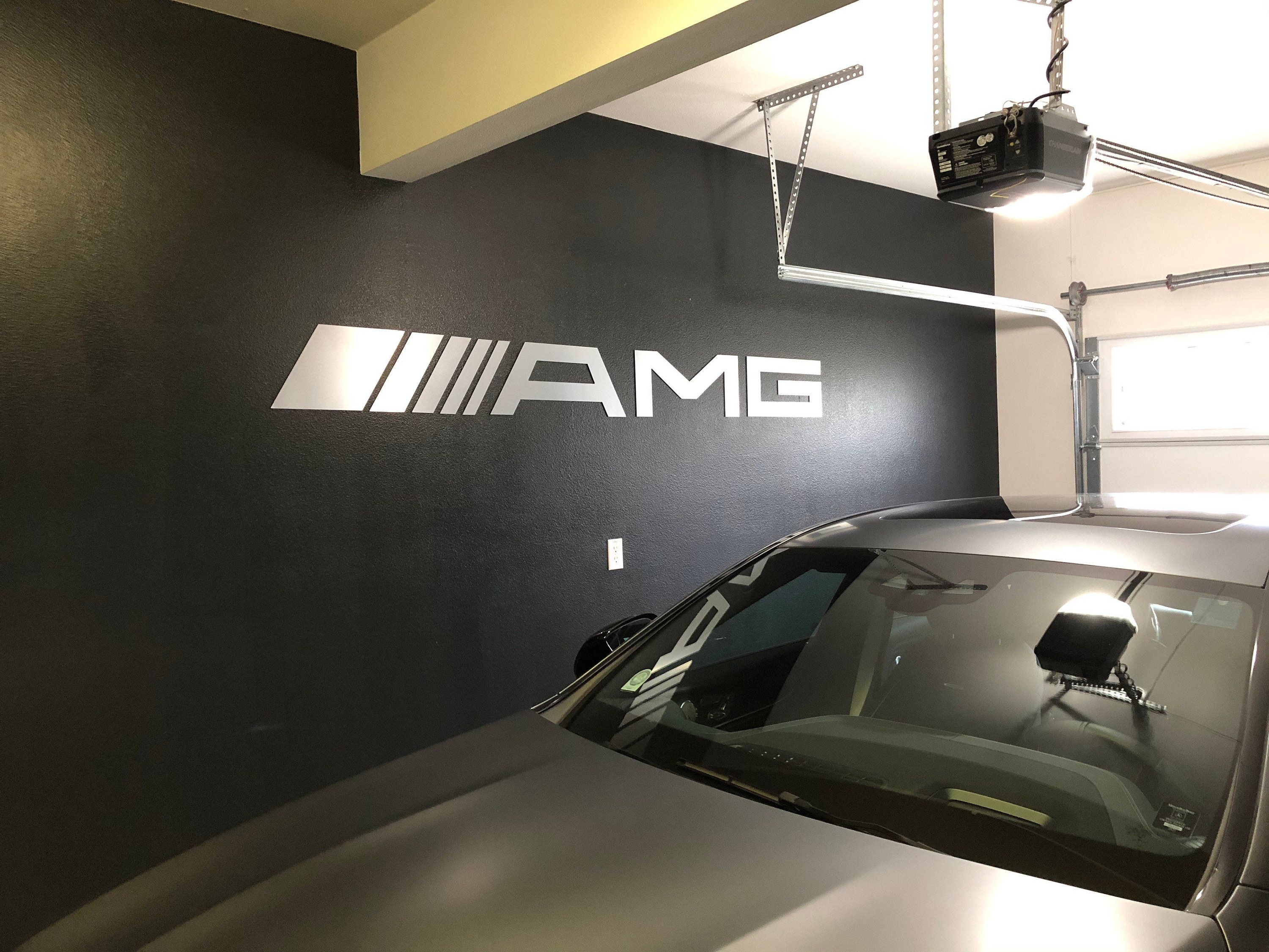 AMG Garage Sign 6 Feet Long Brushed Silver - Etsy