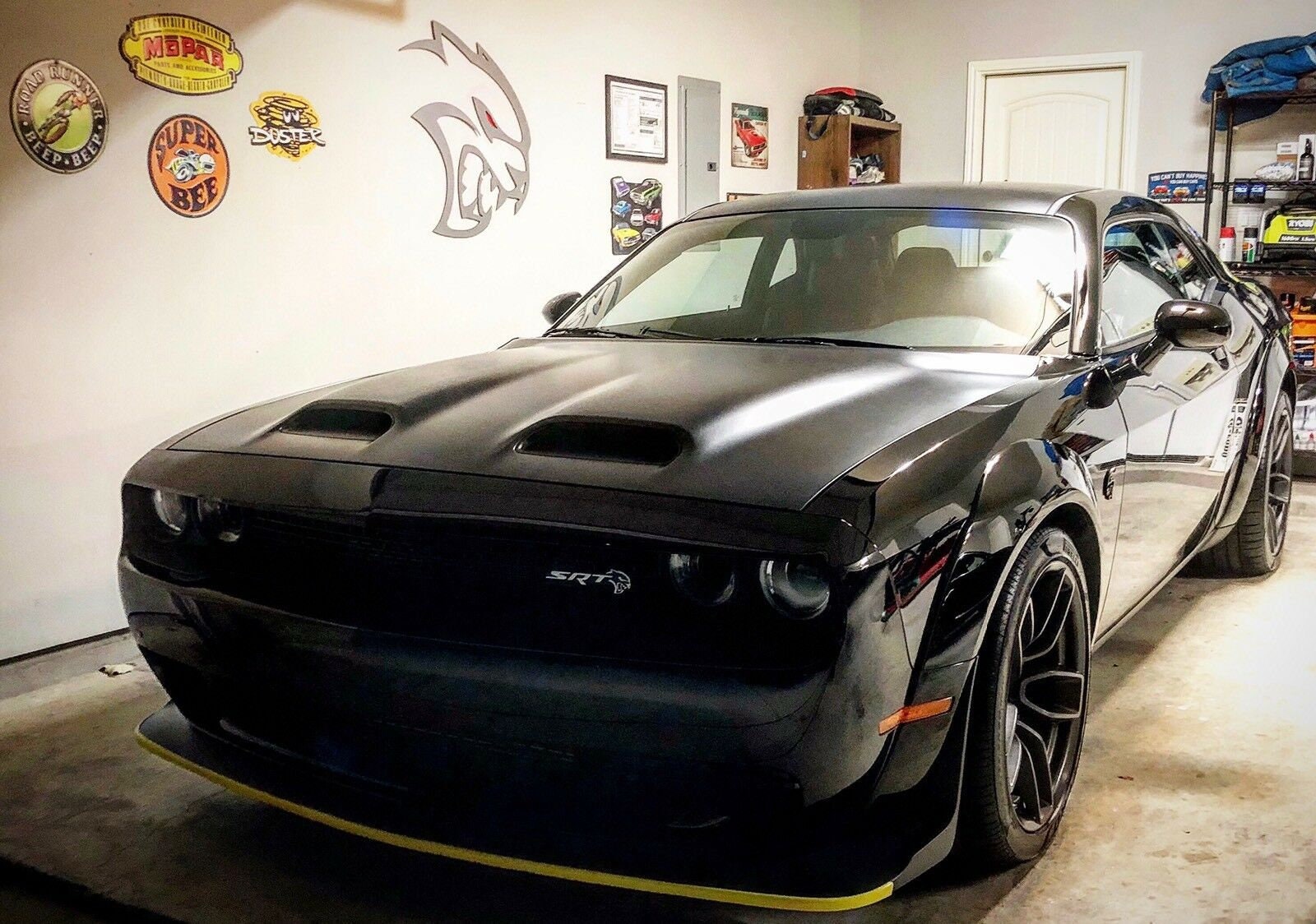 HELLCAT SRT Logo Combo Huge Brushed Silver Garage Sign - Etsy