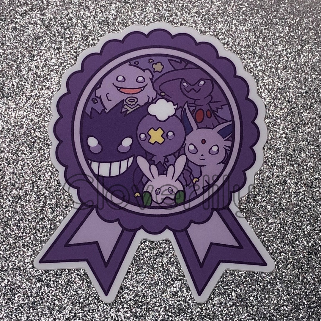 Purple Ribbon Badge Vinyl Sticker - Etsy