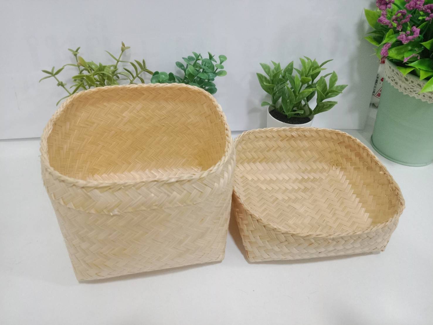 Bamboo Rice Container, Woven Bamboo Sticky Rice Box. - Etsy