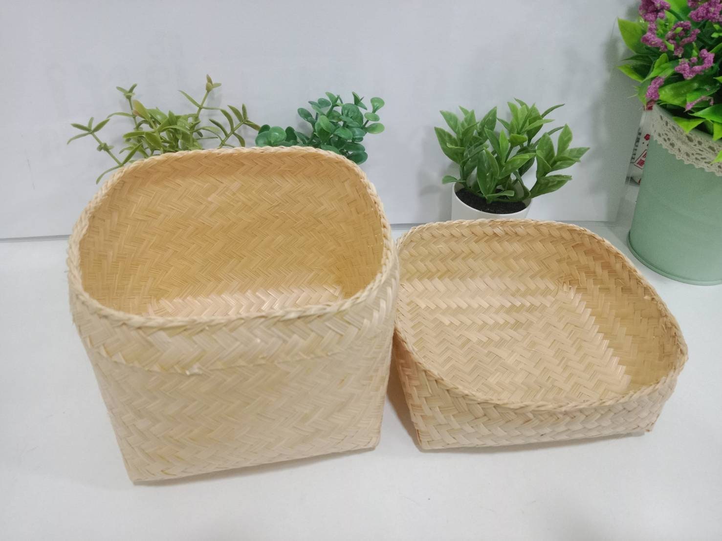 Bamboo Rice Container, Woven Bamboo Sticky Rice Box. - Etsy