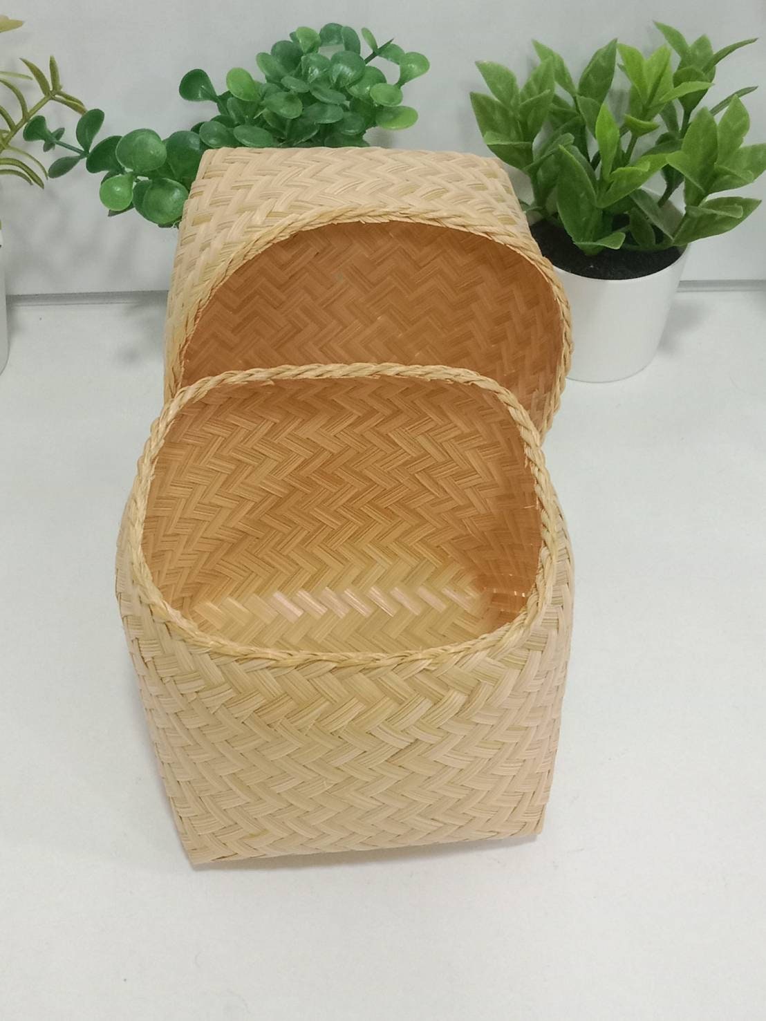Bamboo Rice Container, Woven Bamboo Sticky Rice Box. - Etsy