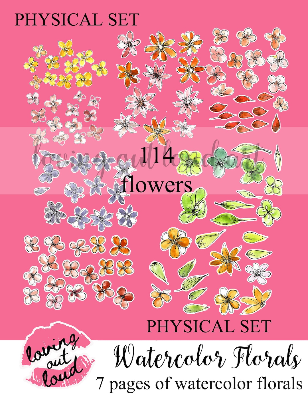 Watercolor Flowers Art Journal Collage Fodder Floral Watercolor Art ...