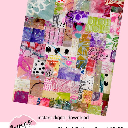 Collage Tear Sheet Mixed Media Collage Art Collage Sheet - Etsy