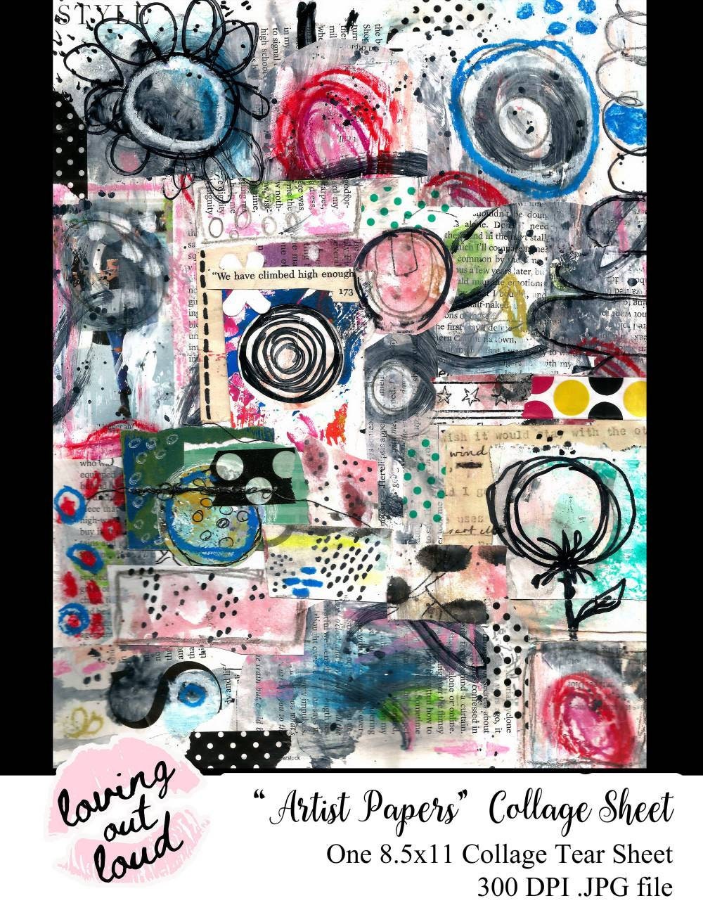 Collage Sheets Artist Bundle - Etsy