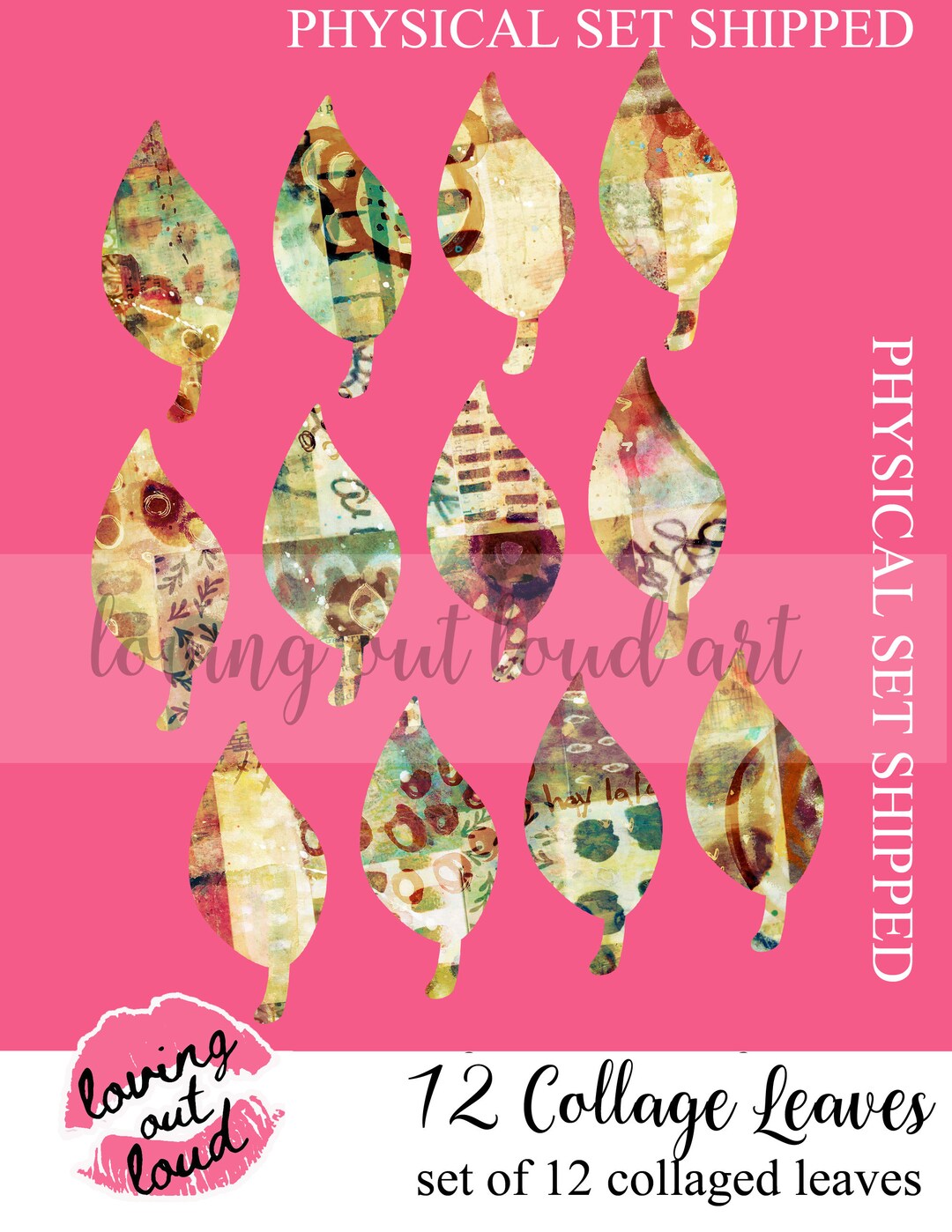 Collage Leaves Art Journal Fodder Collage Fodder Girls Junk Journal ...