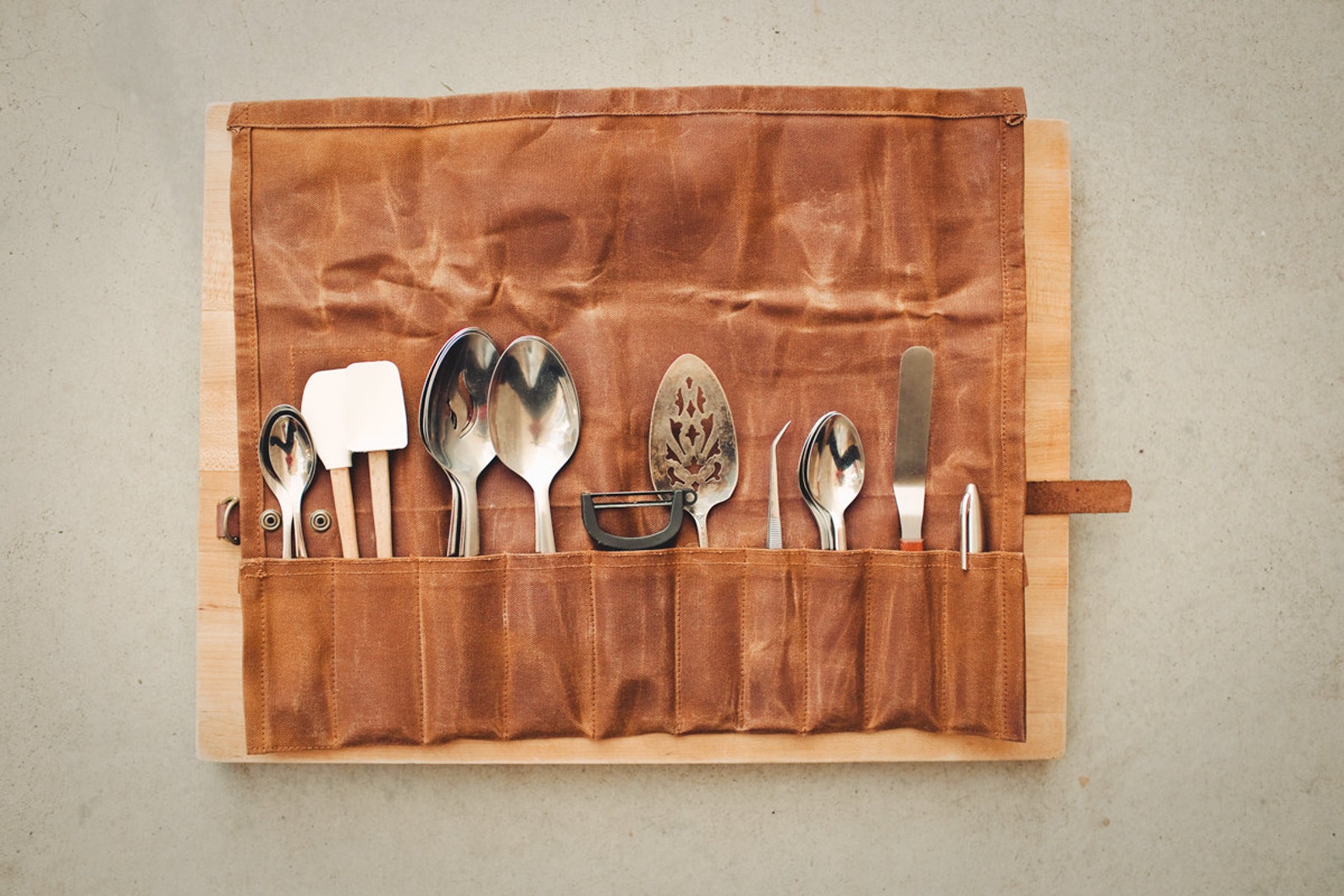 Waxed Canvas and Leather Tool Roll - Etsy