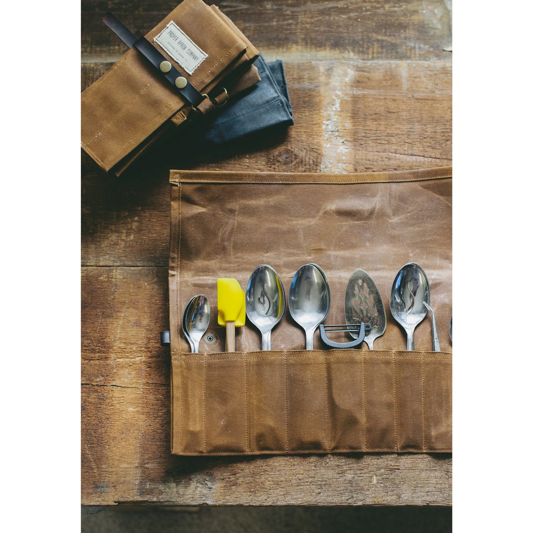 Waxed Canvas and Leather Tool Roll - Etsy