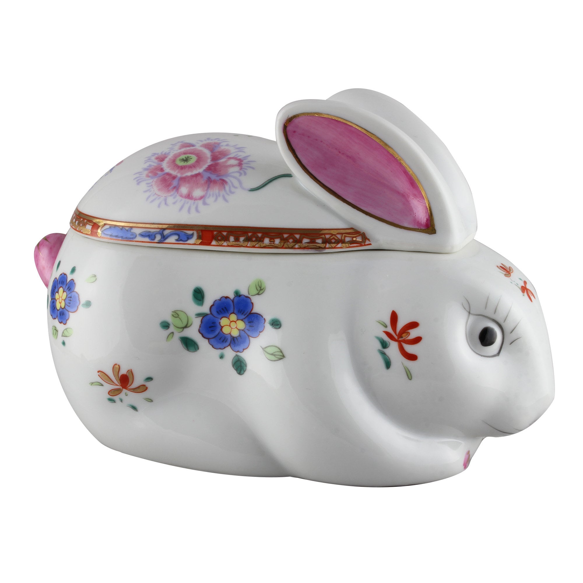 Vintage Japanese Rabbit Trinket Box: Seto Ware Bunny With Kakiemon ...
