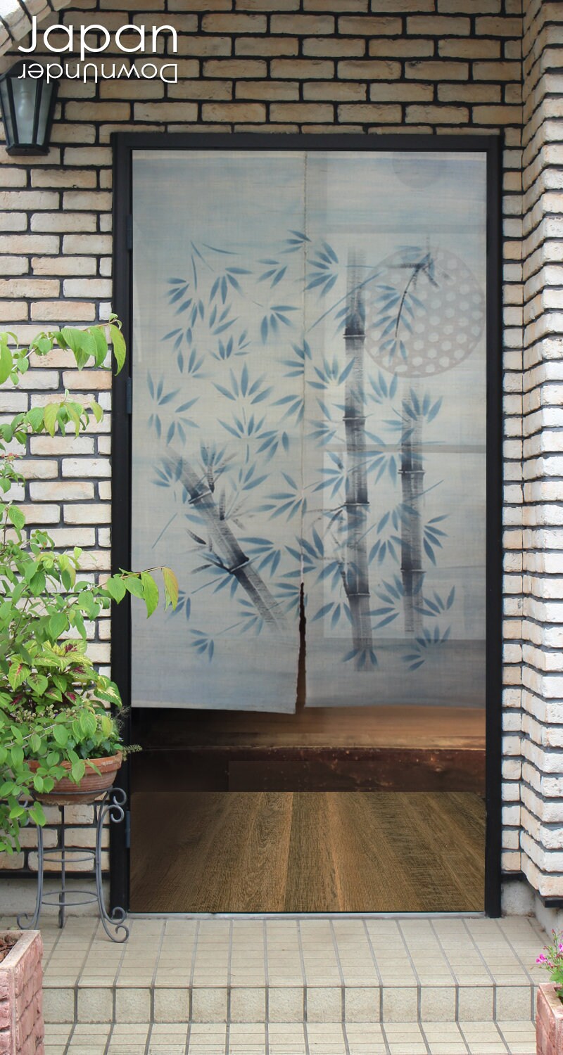 Linen Noren Japanese Noren Noren Curtain Bamboo Noren Hand - Etsy