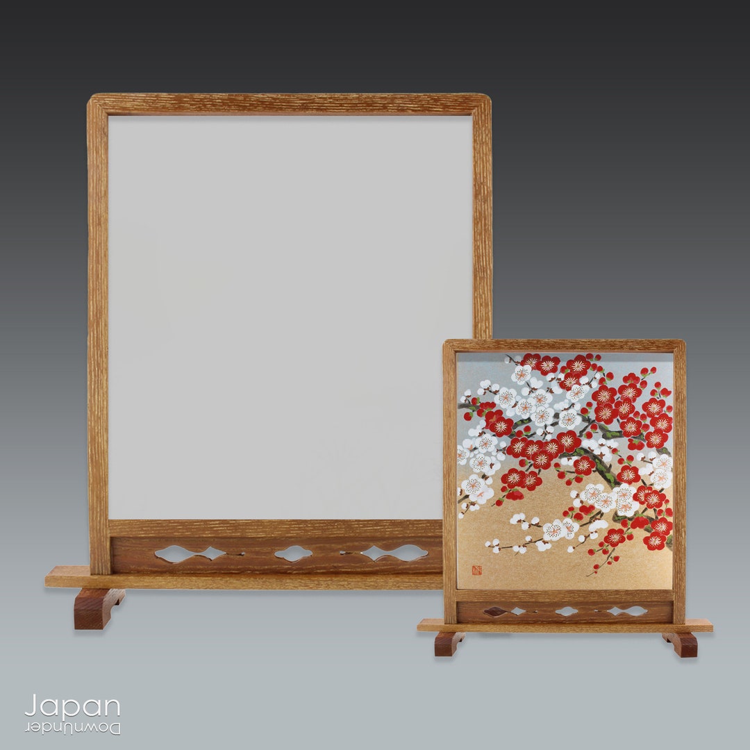 Shikishi Frame for Regular Size Shikishi, Light Brown Mulberry Wood ...